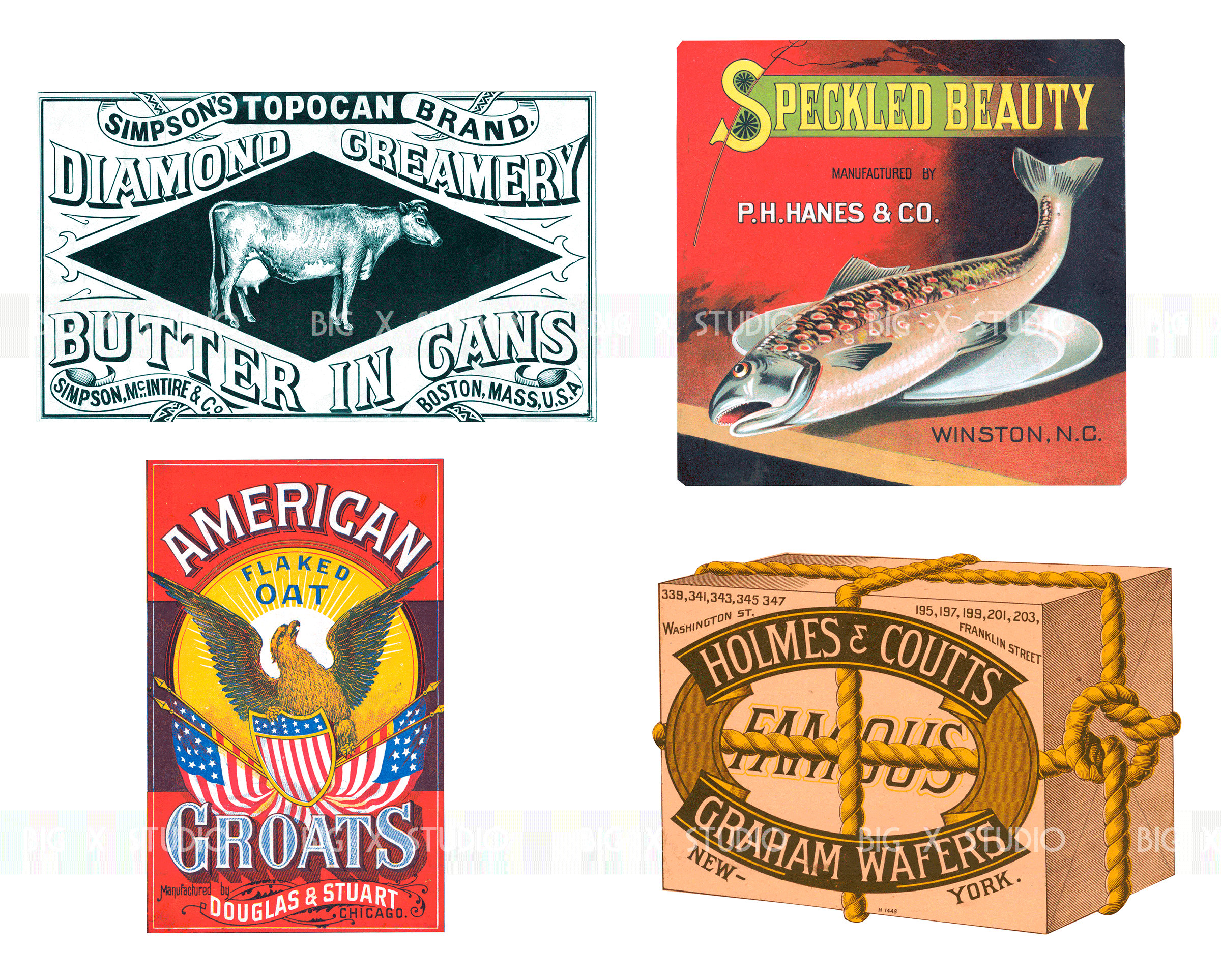 Vintage Food Label Clip Art