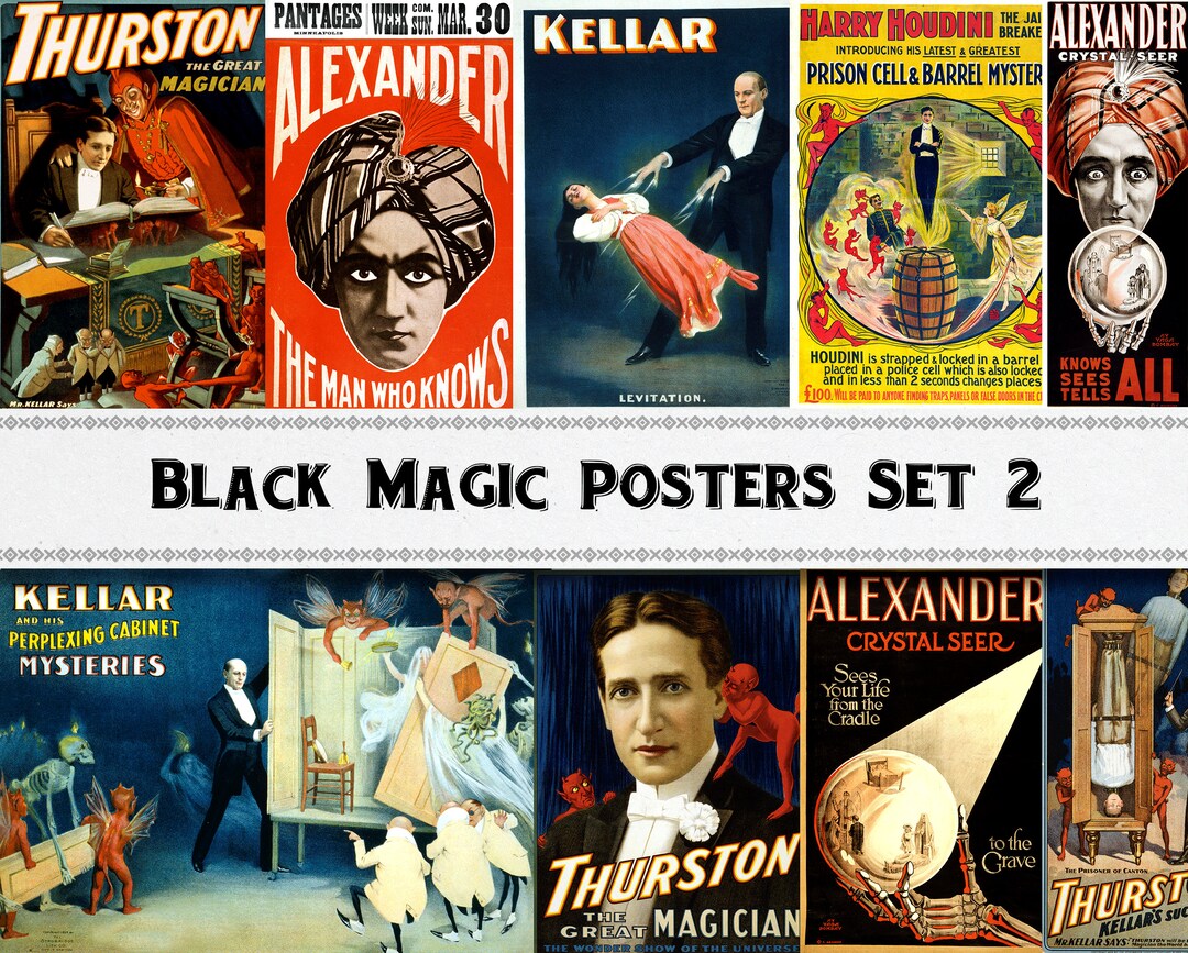 Black Magic Poster Images Set 2 / Digital Download / - Etsy