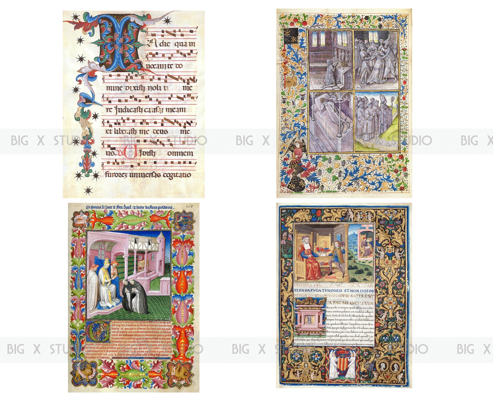 Medieval Illuminated Manuscript Images Set 3 Digital | Etsy