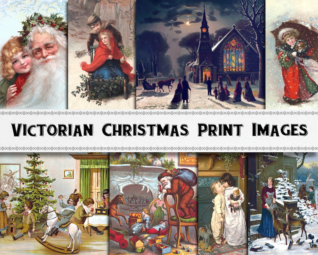Victorian Christmas Lithograph Images / Digital Download / - Etsy