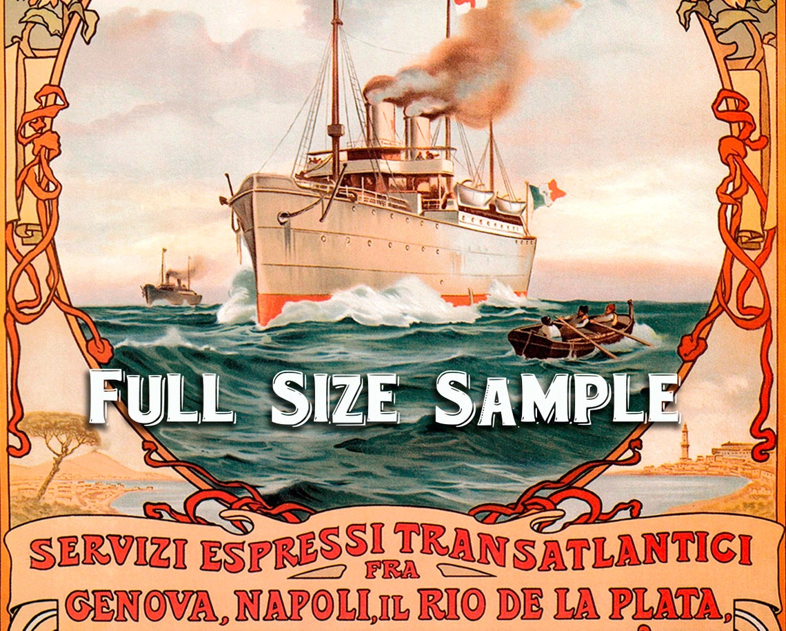 Vintage Ship Travel Poster Images / Steamship Ephemera / - Etsy