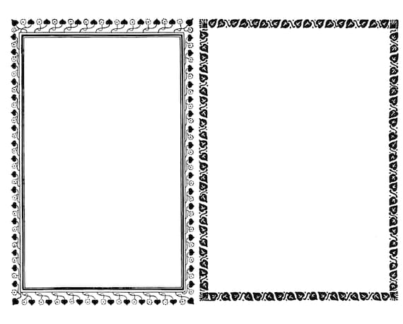 Elegant Black And White Page Borders