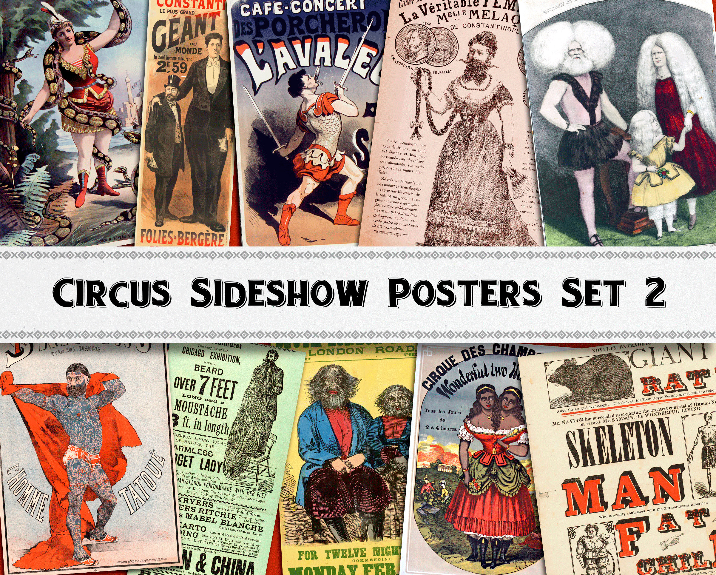 Vintage Circus Sideshow Poster