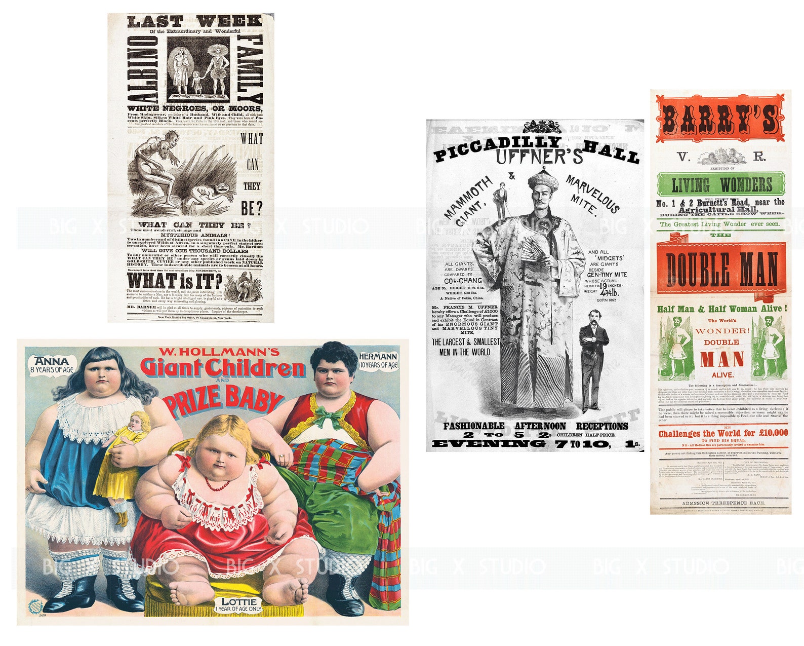 Circus Sideshow Poster Images Set 4 / Digital Download / - Etsy