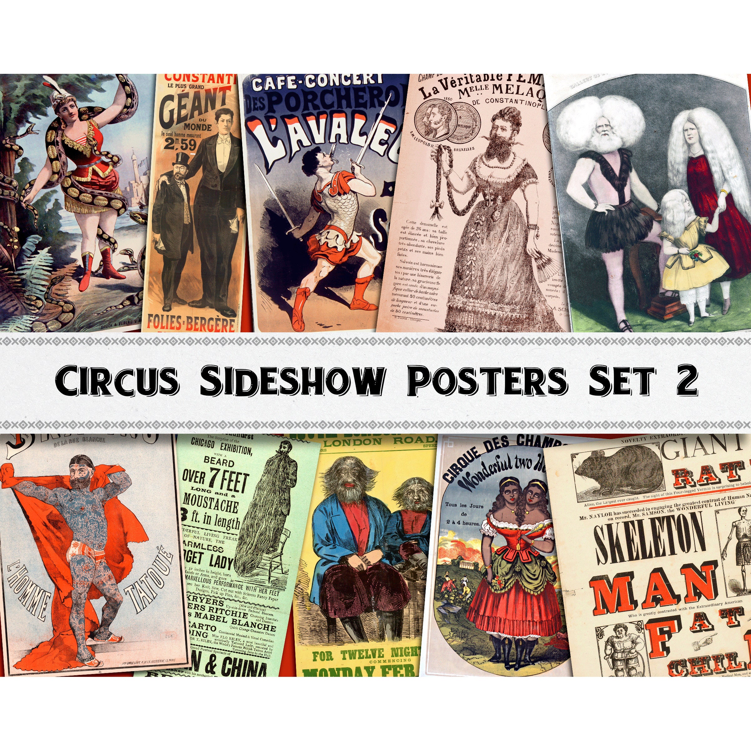 Carnival Sideshow Freaks Posters