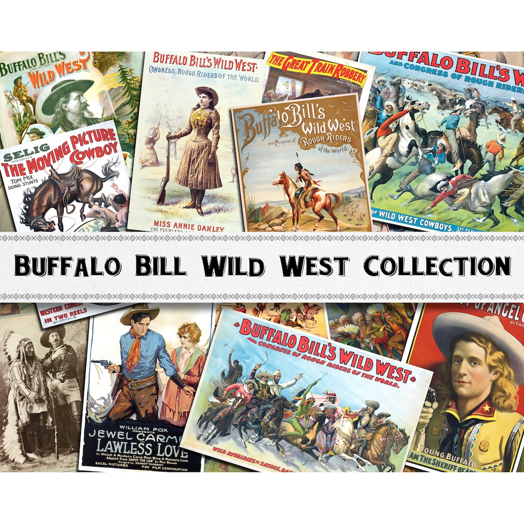 Buffalo Bill and Wild West Cowboy Images / Digital Download ...