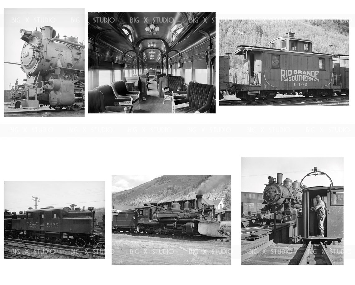 Vintage Train Photographs Set 2 / Digital Download / - Etsy