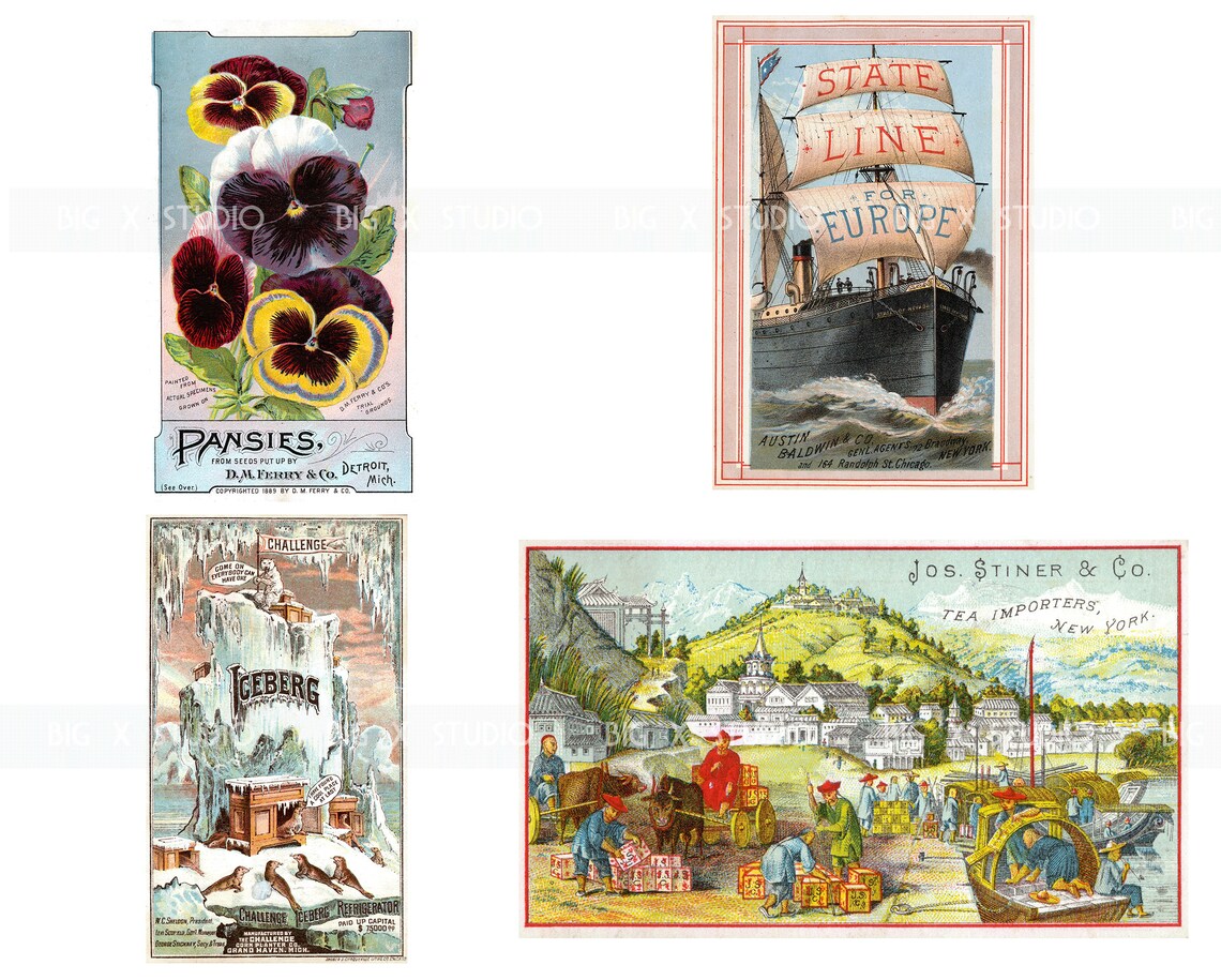 Victorian Advertising Images Set 3 / Digital Download / Commercial Use ...