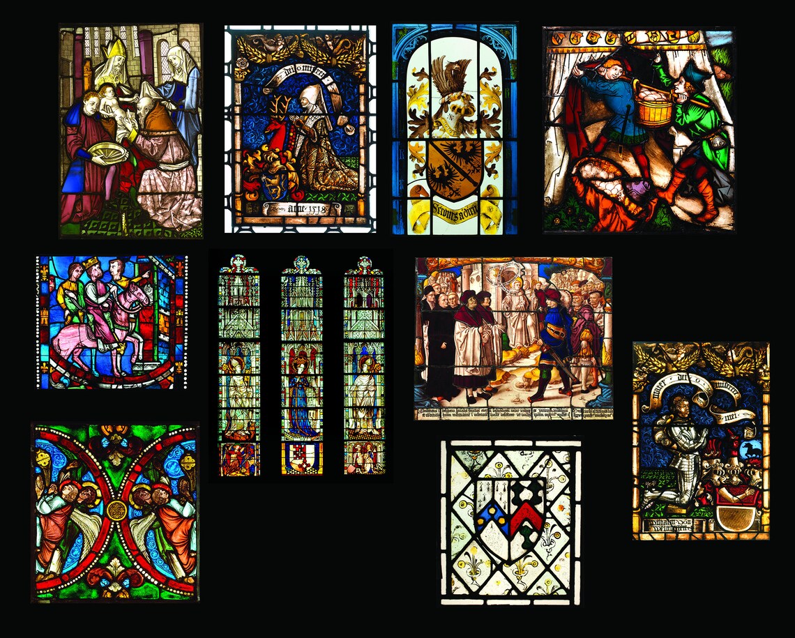 Medieval Renaissance Stained Glass Images / Digital Download / - Etsy