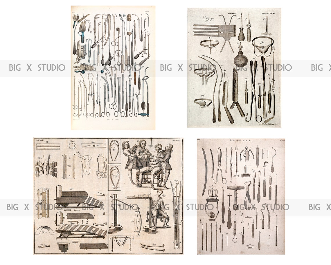 Surgical Instrument Chart Images / Vintage Medical / Digital | Etsy