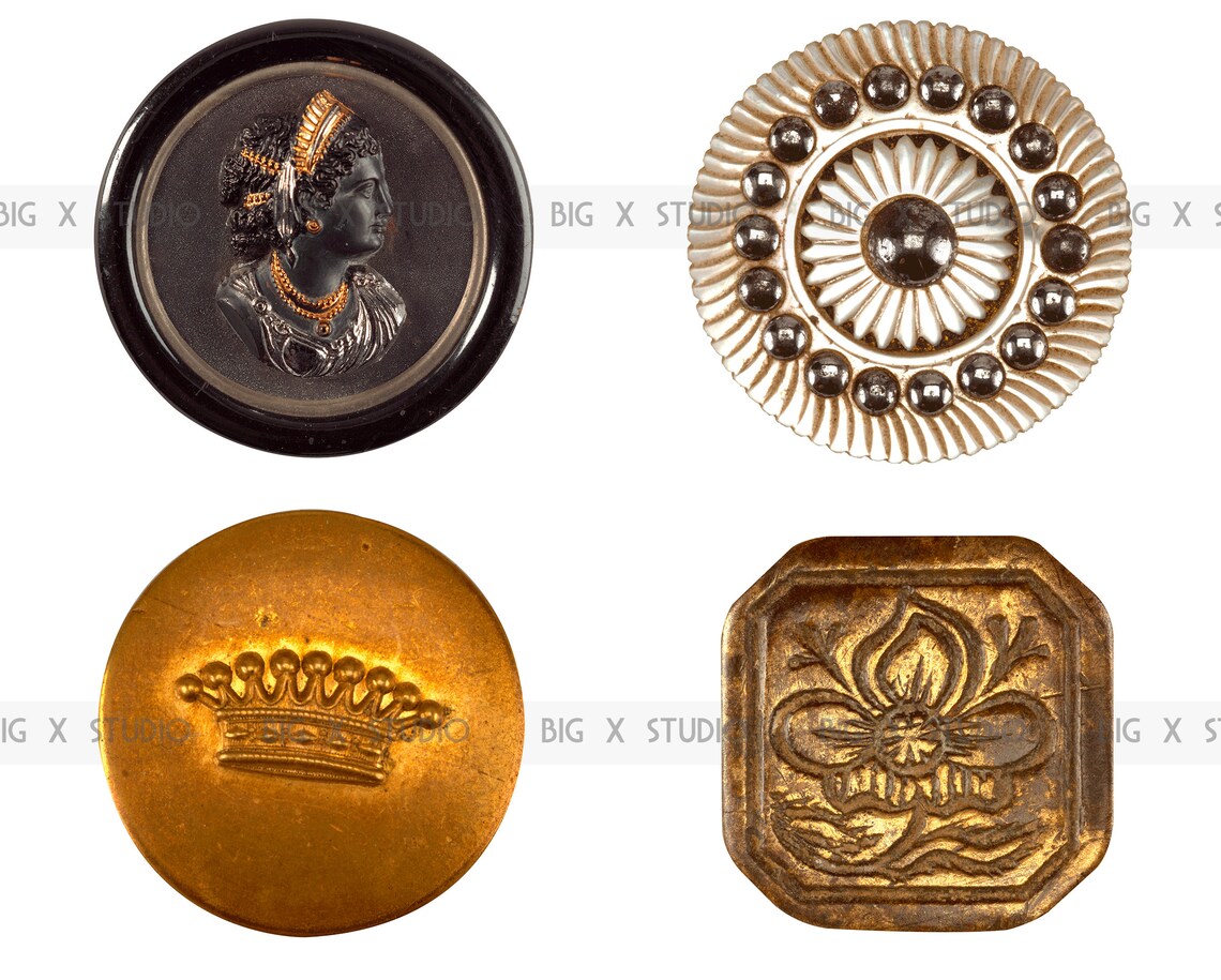 Ornate Victorian Button Images / Digital Download / Commercial | Etsy
