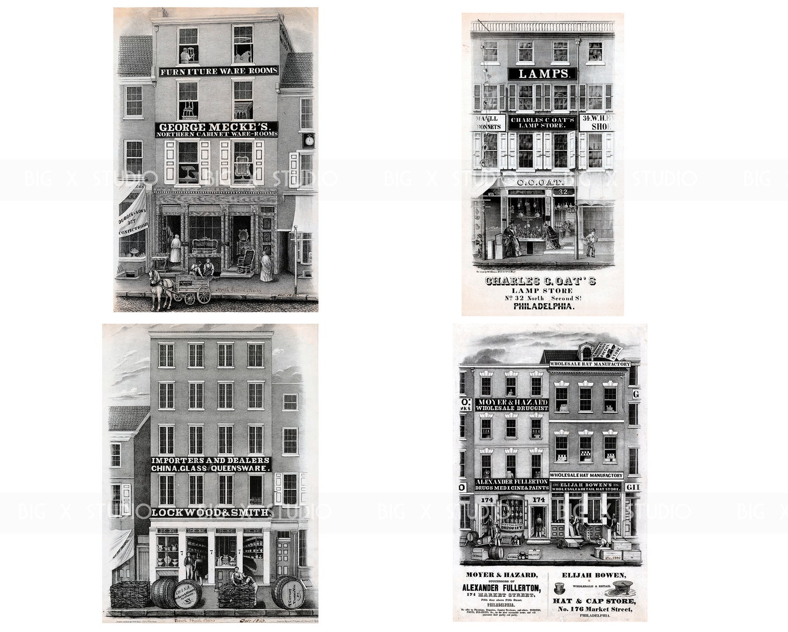 Vintage Victorian Storefront Illustration Images / Digital - Etsy