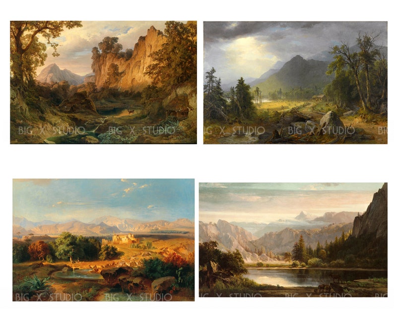 Classic Landscape Painting Images Set 2 / Digital Download / - Etsy