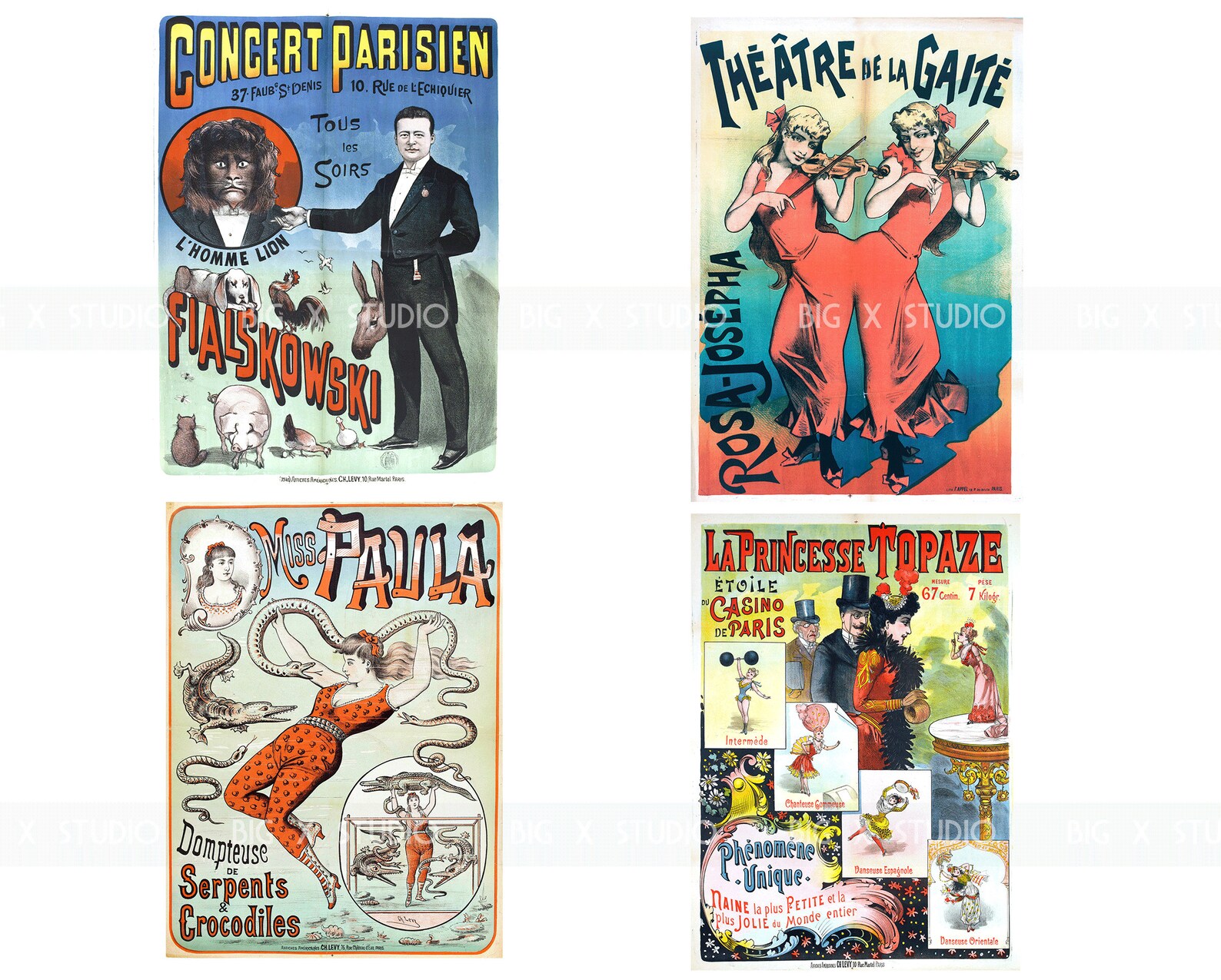 Circus Sideshow Poster Images Set 5 / Digital Download / Commercial Use ...