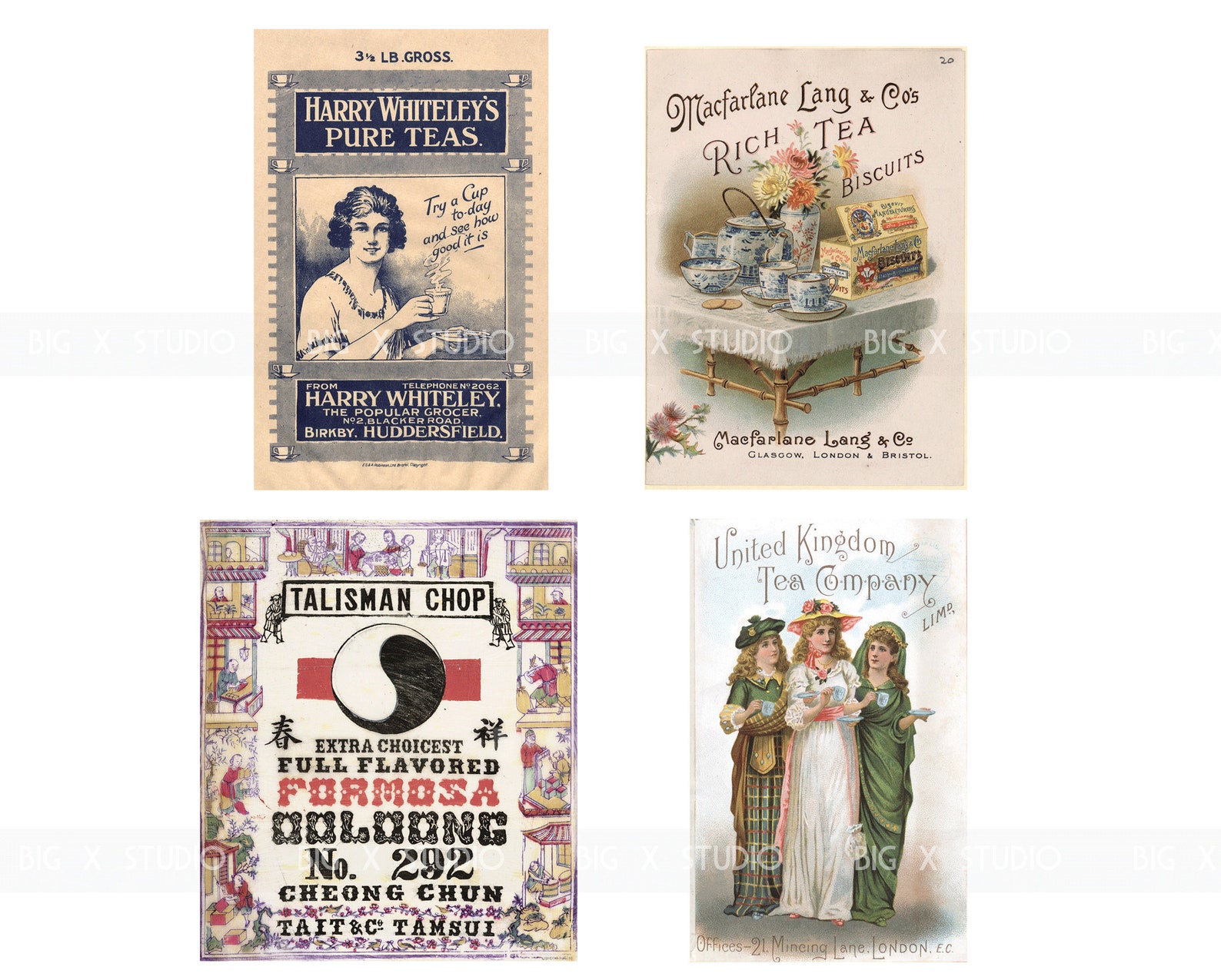 Vintage Tea Advertising Images / Victorian Ephemera / Commercial Use ...