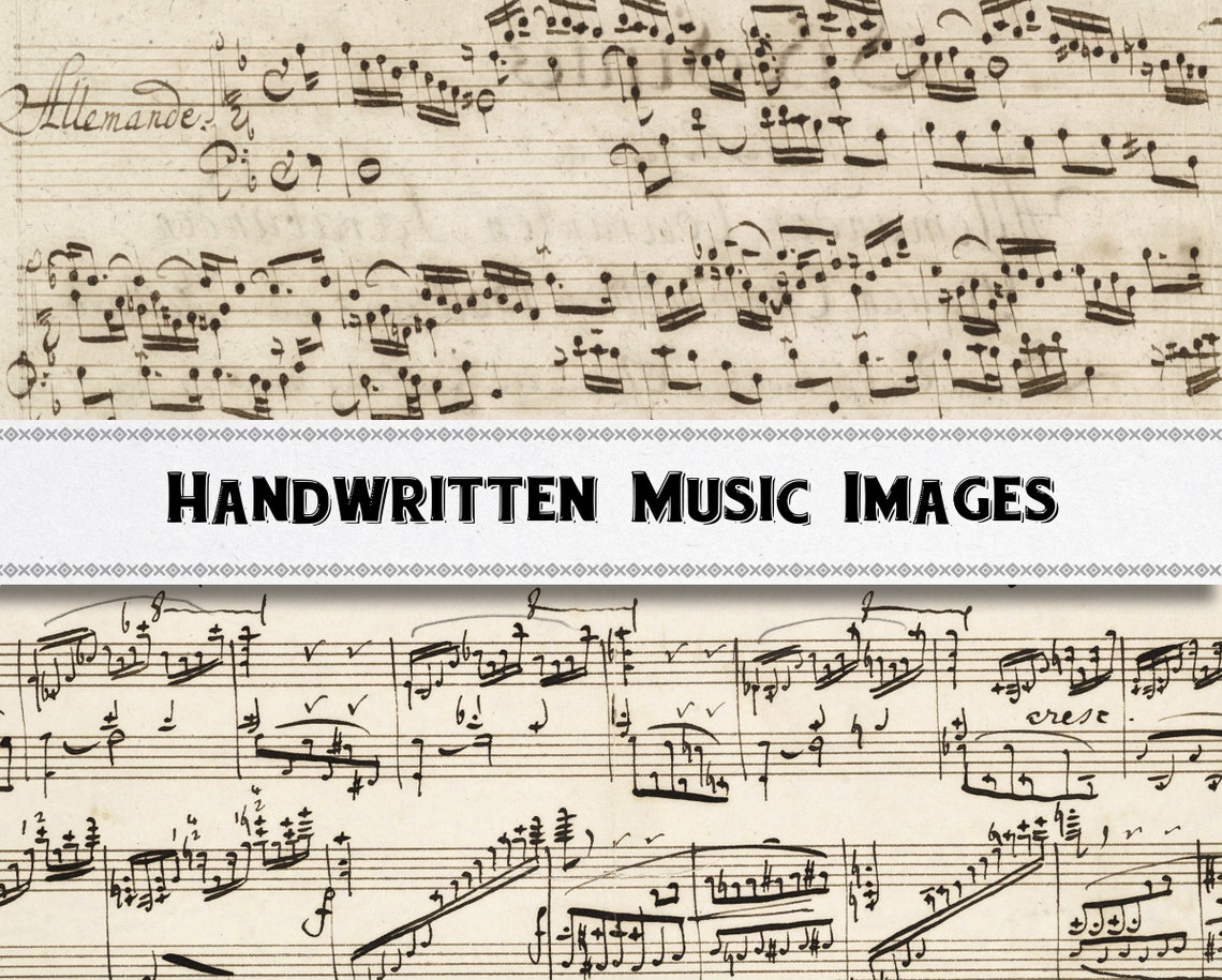 Handwritten Music Images Commercial Use Digital Download | Etsy