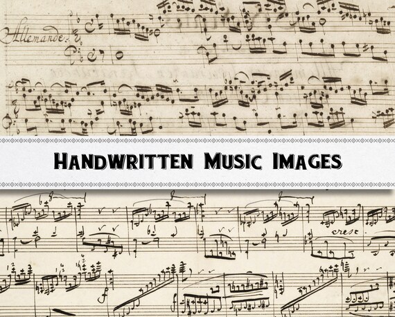 Handwritten Music Images Commercial Use Digital Download | Etsy