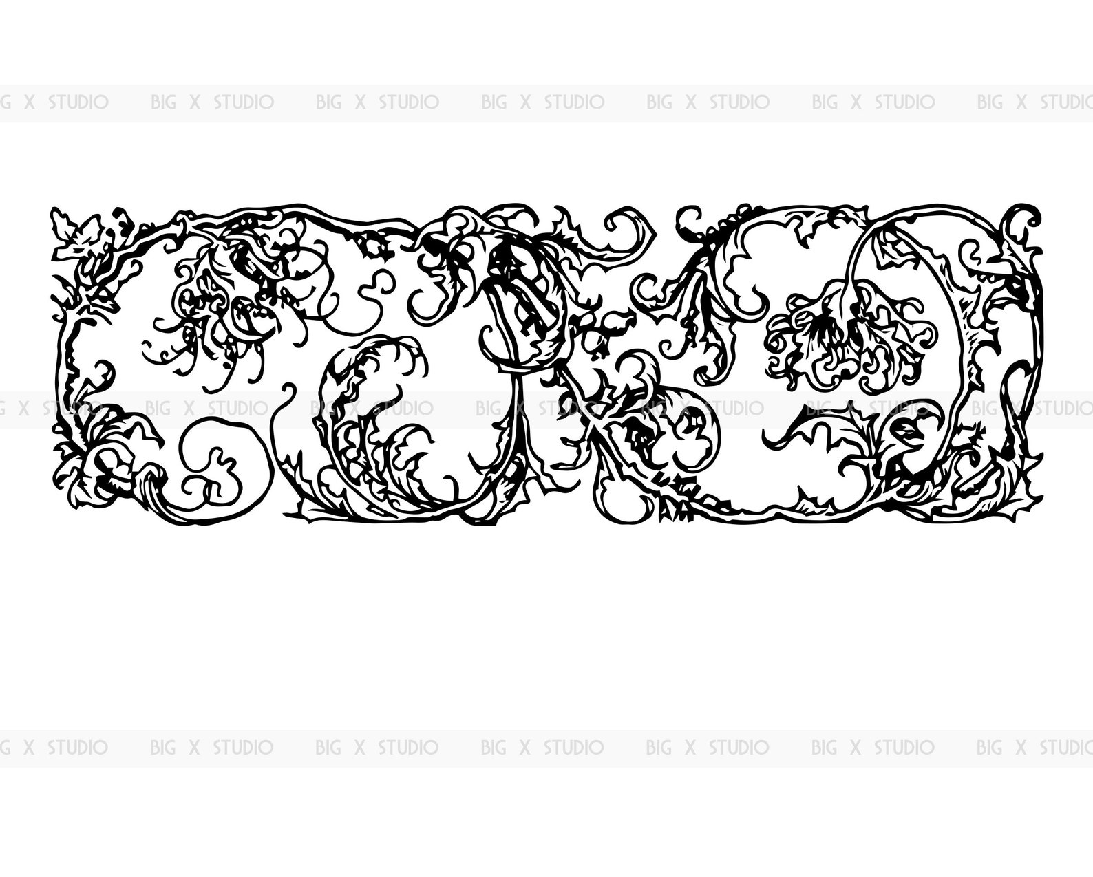 Vintage Vine Leaf SVG Border Frames / Digital Download / - Etsy