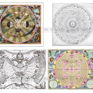Astrological Star Chart Images Set 2 / Medieval Renaissance Maps ...