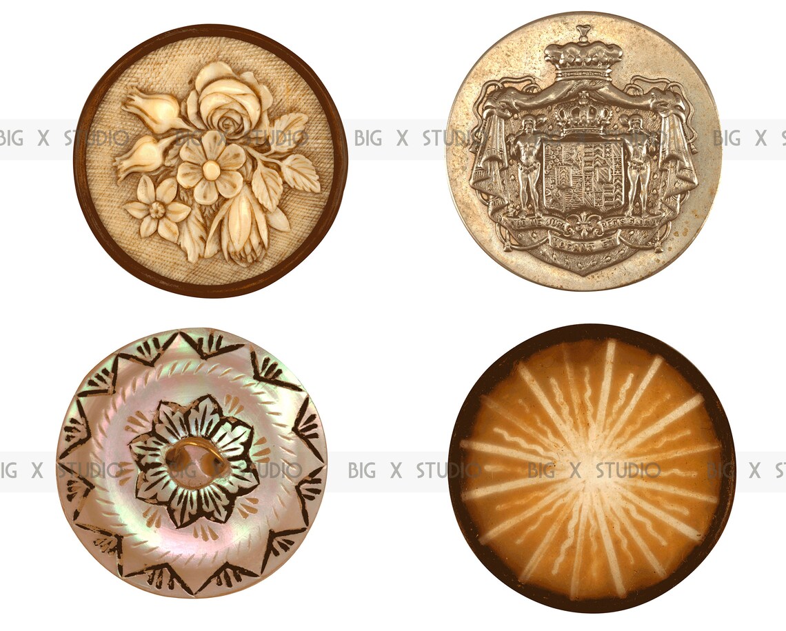 Ornate Victorian Button Images / Digital Download / Commercial | Etsy