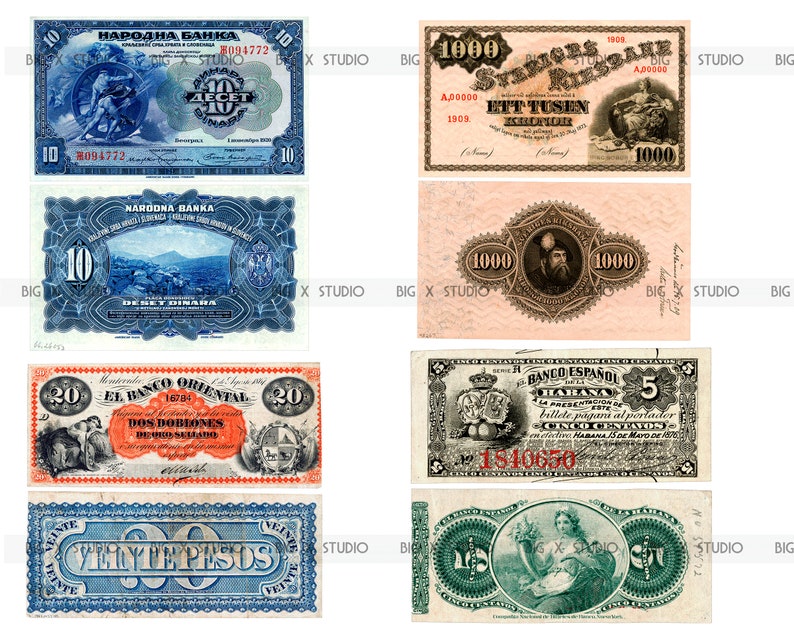 World Money Currency Banknote Images / Digital Download / Commercial ...