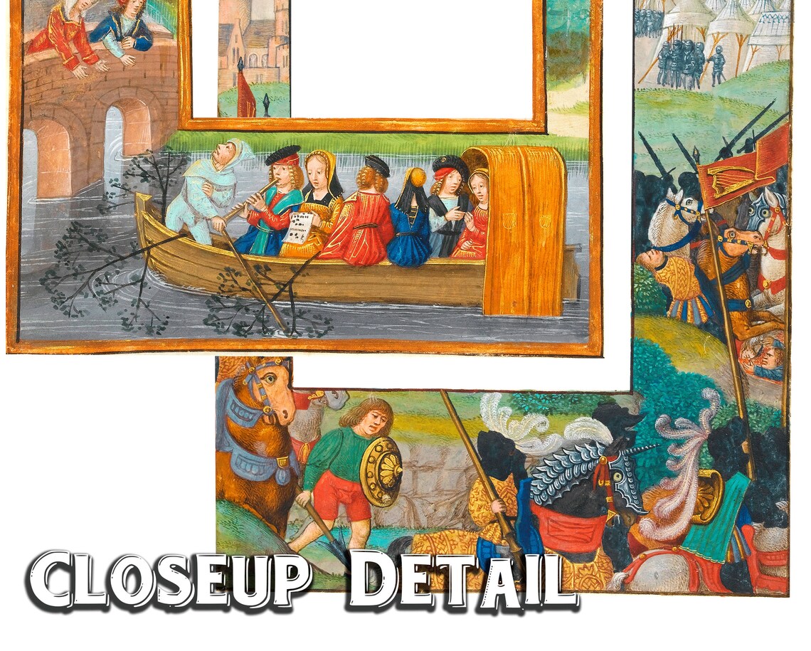 Medieval Illuminated Manuscript Frame PNG Images Set 2 | Etsy