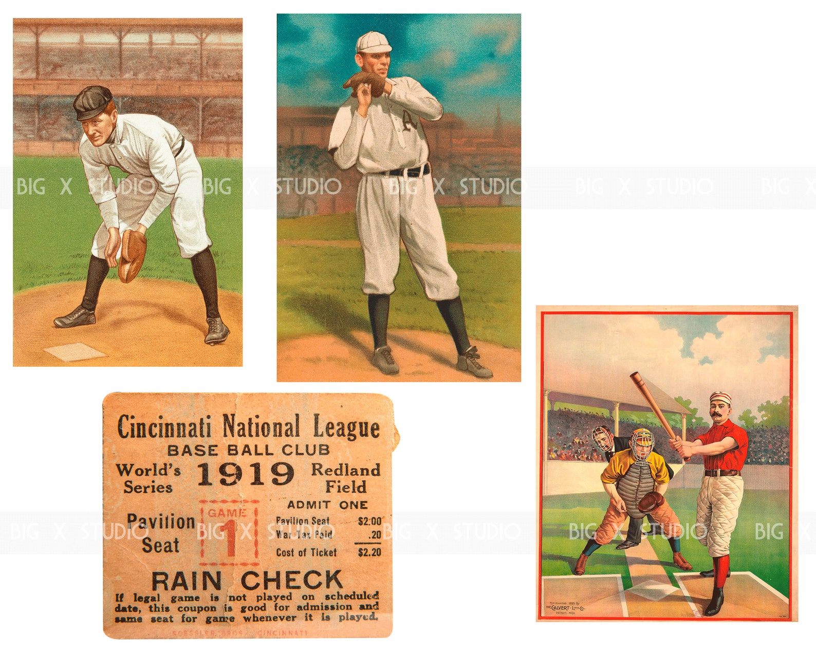 Vintage Baseball Image Collection / Digital Download / - Etsy