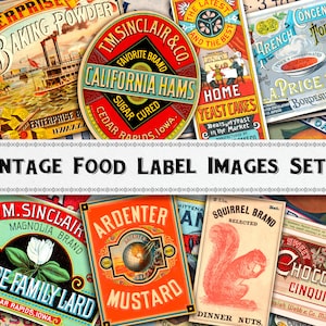Vintage Food Label Images Set 3 / Digital Download / | Etsy