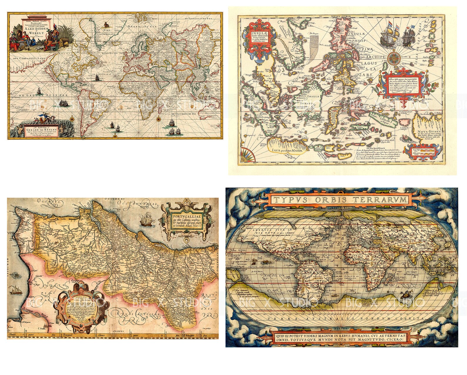 Antique Map Images / Medieval Renaissance Maps / Digital Download ...