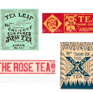 Vintage Tea Labels / Victorian Ephemera / Commercial Use / Digital ...