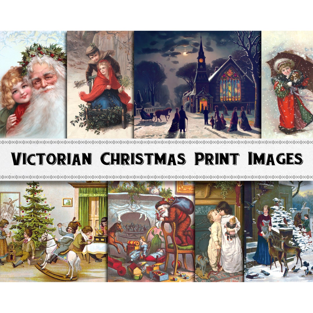 Victorian Christmas Lithograph Images / Digital Download / Commercial ...