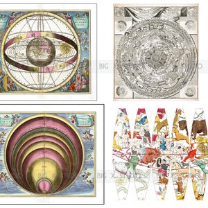 Astrological Star Chart Images Set 2 / Medieval Renaissance Maps ...