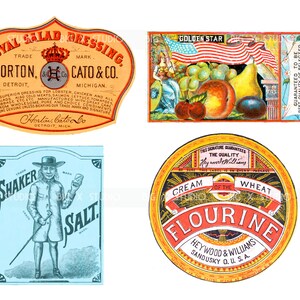 Vintage Food Label Images Set 5 / Digital Download / Commercial Use ...