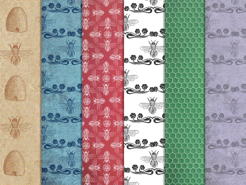 Bee Themed Wallpapers / Graphic Backgrounds / Commercial Use | Etsy