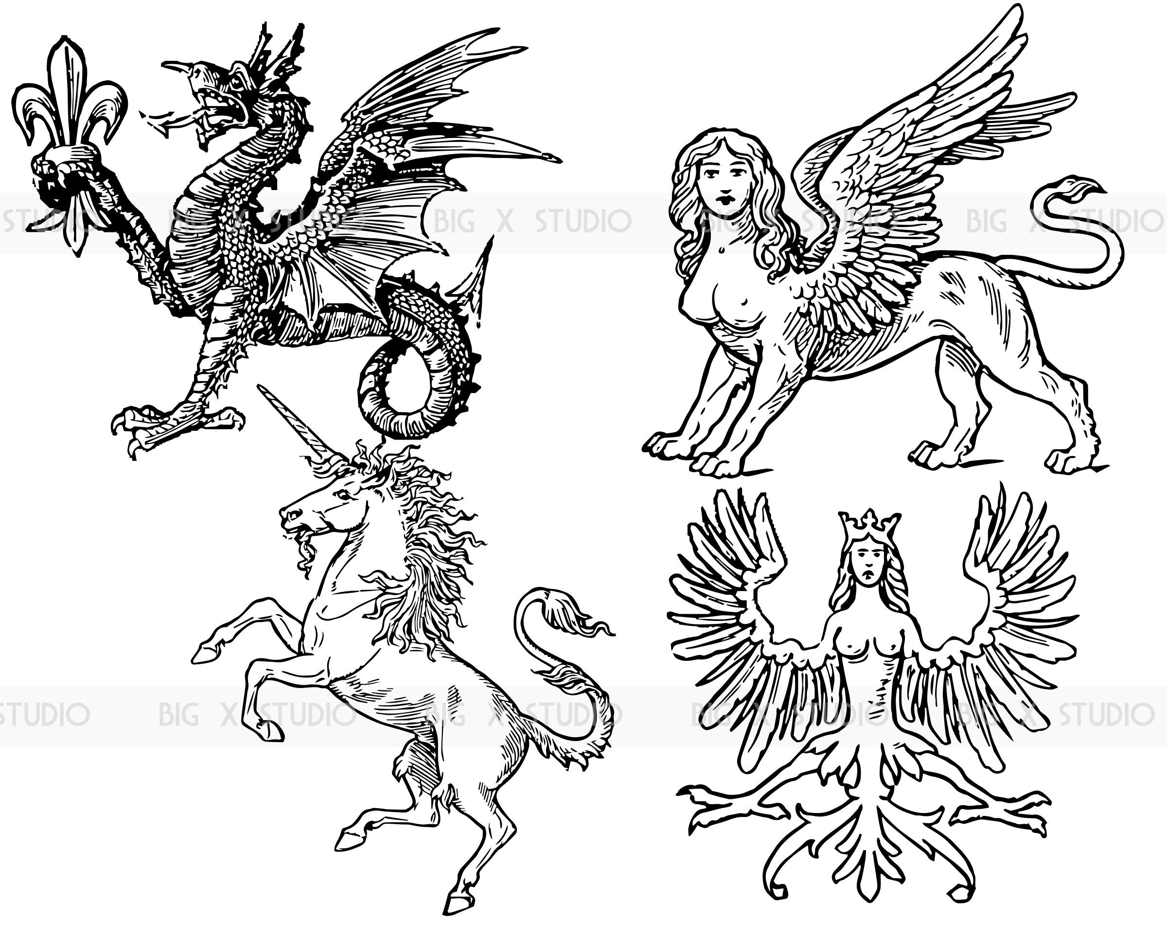 Magical Mythical Beast SVG Images / Digital Download / Commercial Use ...