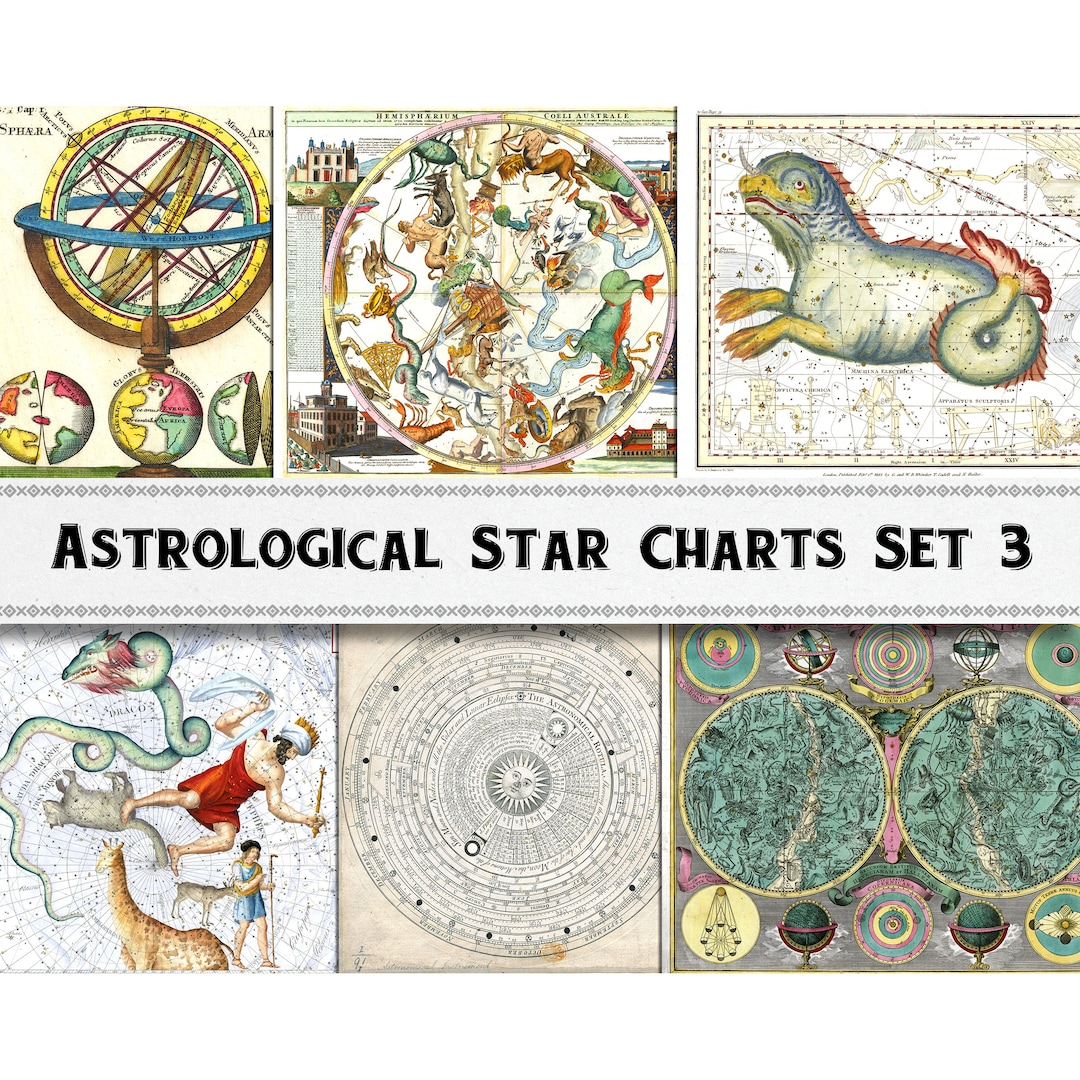 Astrological Star Chart Images Set 3 / Medieval Renaissance Maps ...