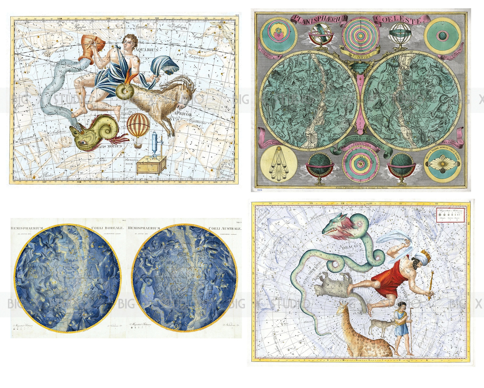 Astrological Star Chart Images Set 3 / Medieval Renaissance | Etsy