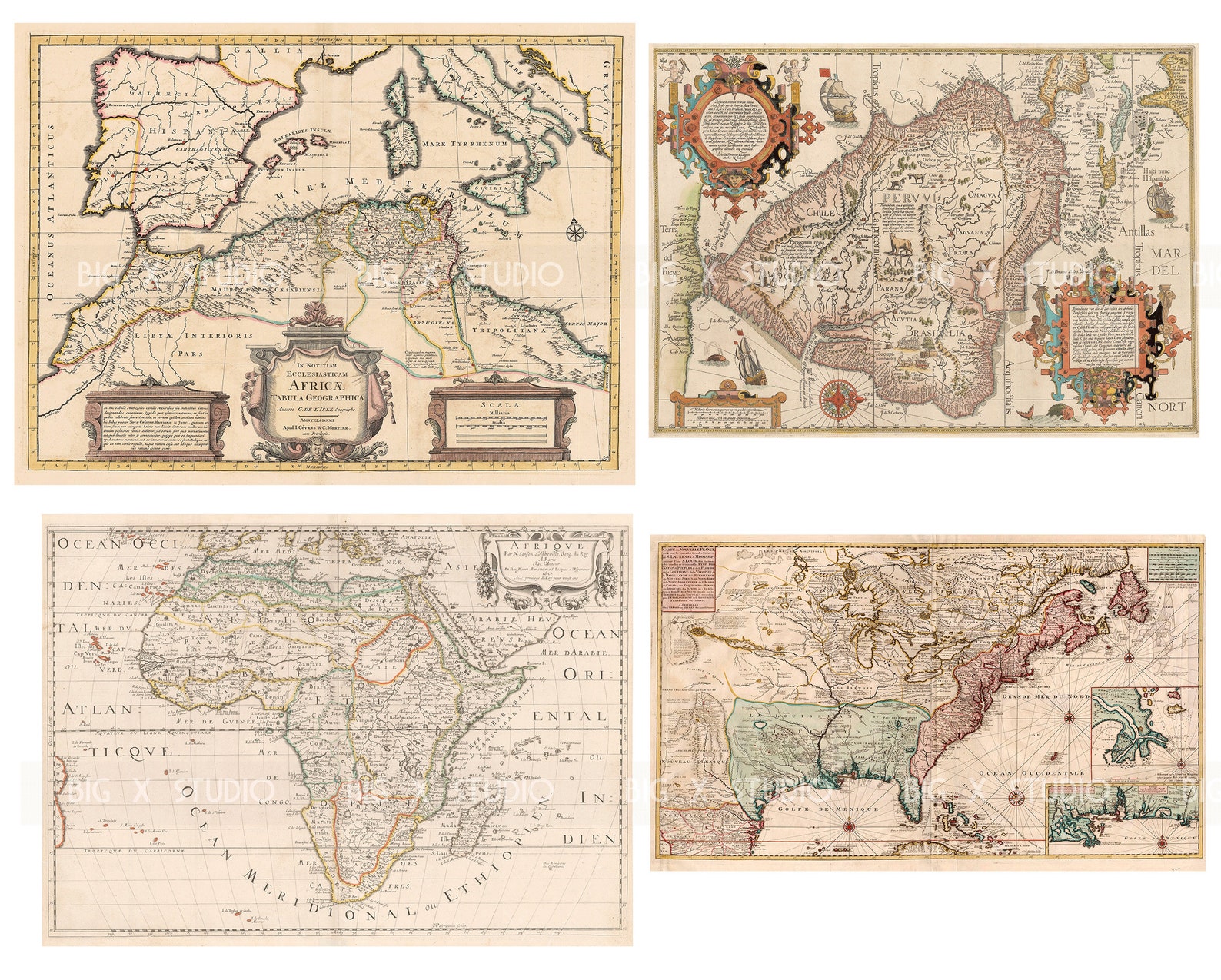 Antique Map Images / Medieval Renaissance Maps / Digital Download ...