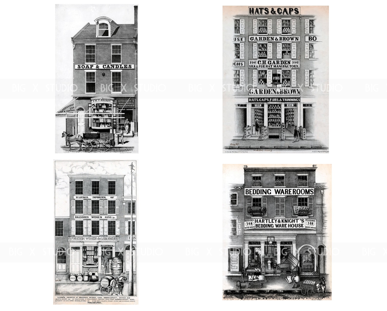 Vintage Victorian Storefront Illustration Images / Digital - Etsy