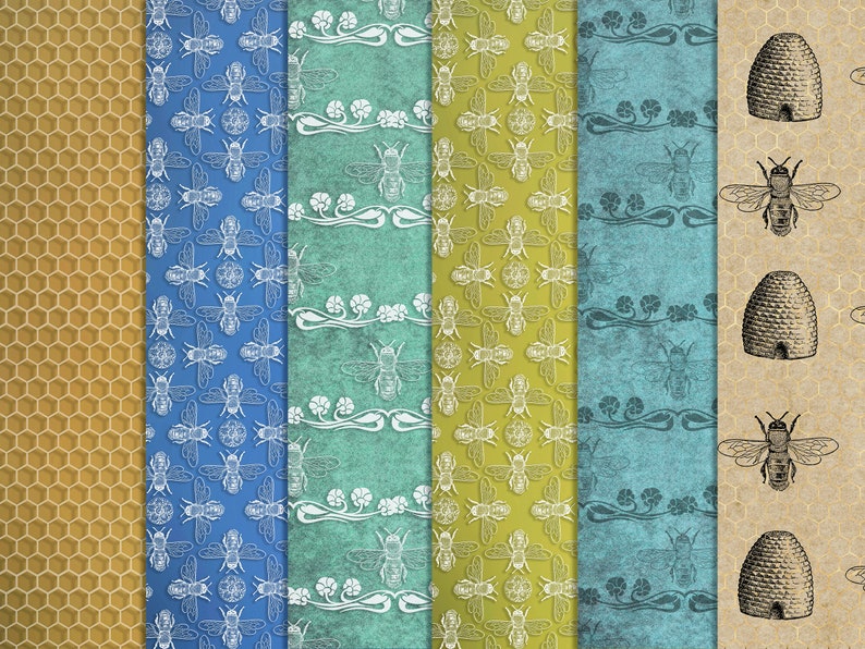Bee Themed Wallpapers / Graphic Backgrounds / Commercial Use | Etsy