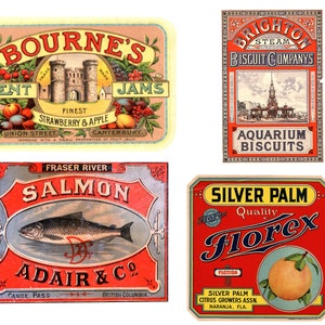 Vintage Food Label Images Set #2 / Digital Download / Commercial Use ...