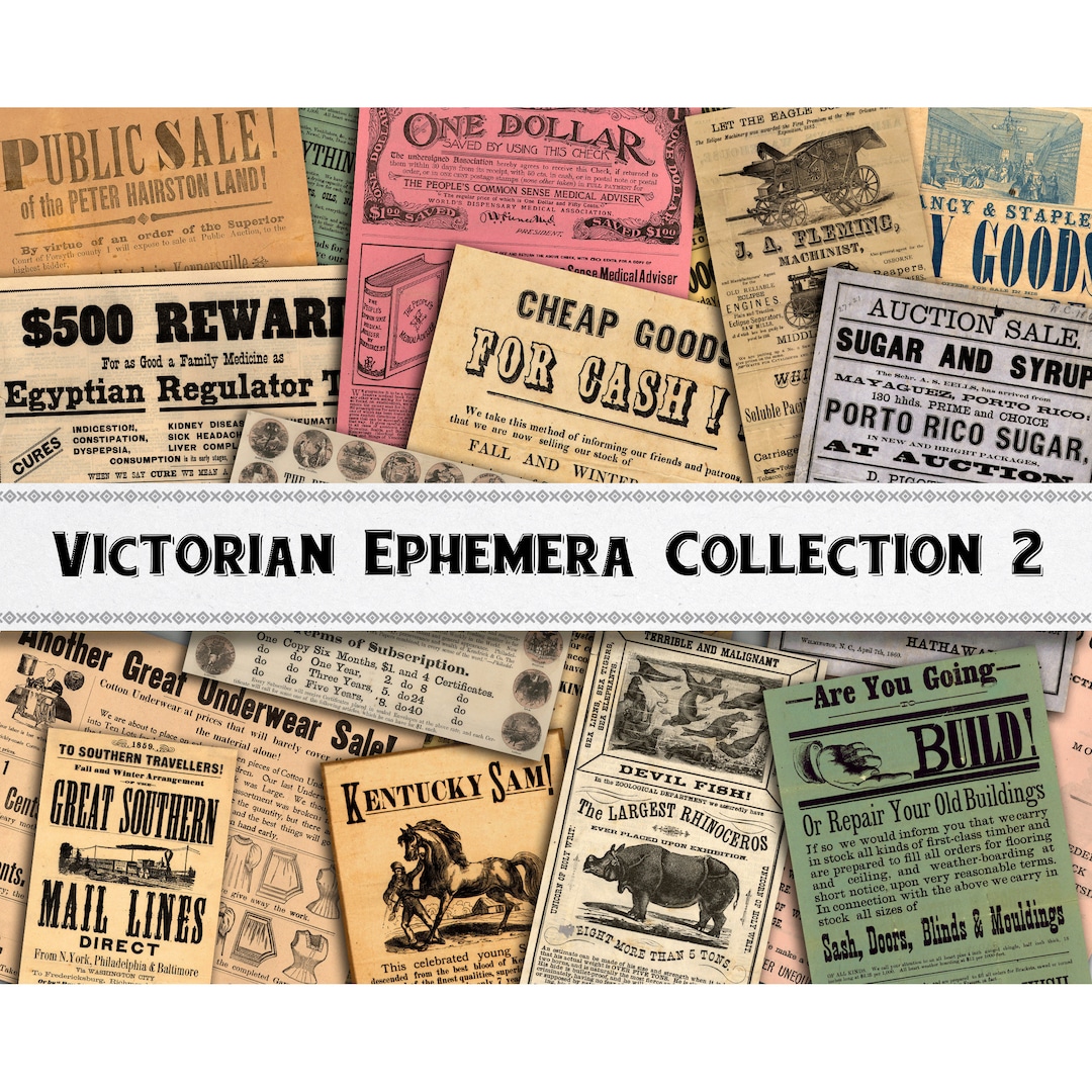 Huge Collection of Victorian Ephemera Images Set 2 / Digital Download ...