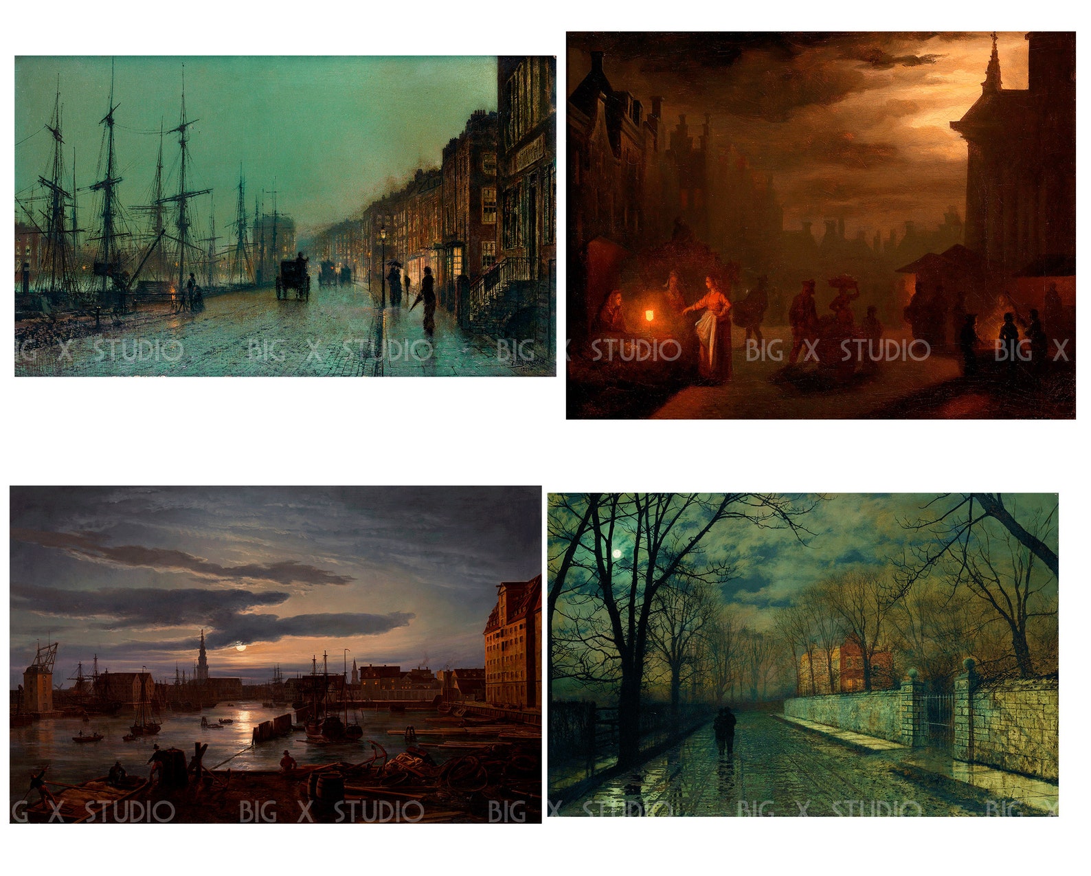 Victorian City Scenes at Night / Digital Download / Commercial - Etsy