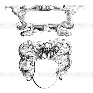 Medieval Cartouche Frame Border Images / Digital Download / Commercial ...