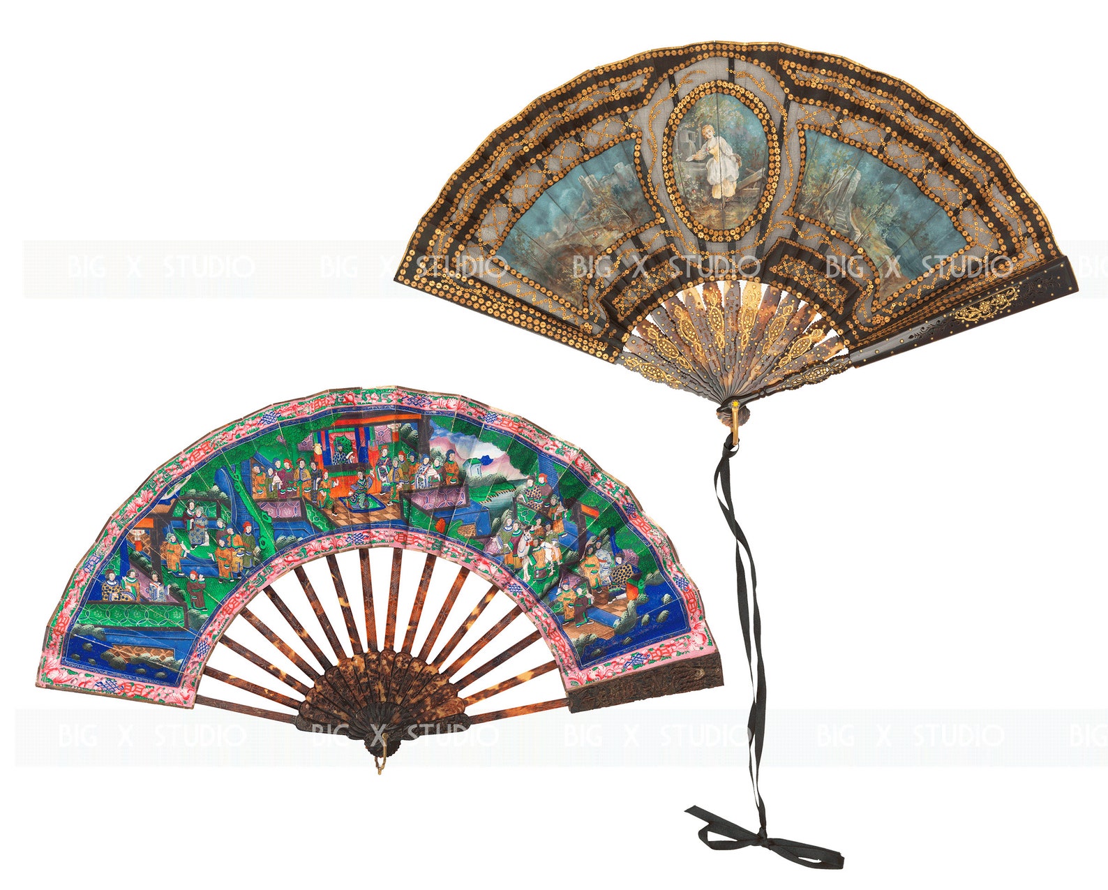 Ornate Victorian Fan Images / Digital Download / Commercial | Etsy