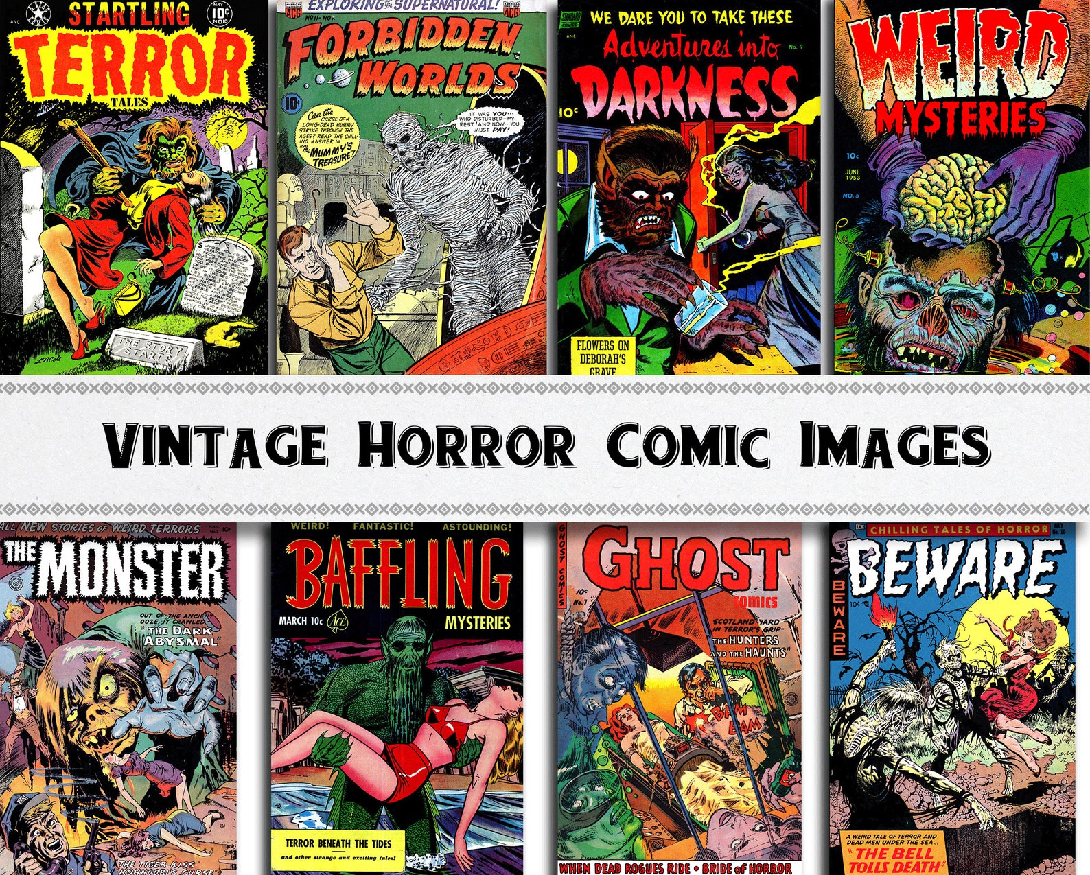 Vintage Horror Comic Images / Digital Download / Commercial - Etsy