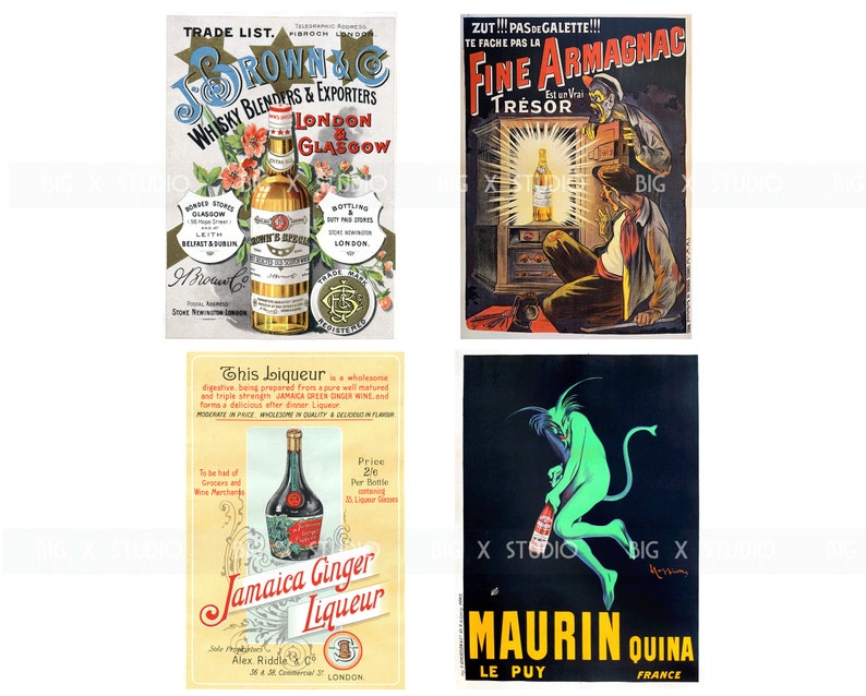 Vintage Alcohol Liquor Advertising Images / Digital Download ...