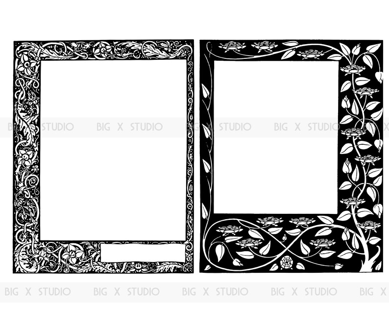 Celtic Knot Frame Border Illustrations Set 1 / Medieval Border - Etsy