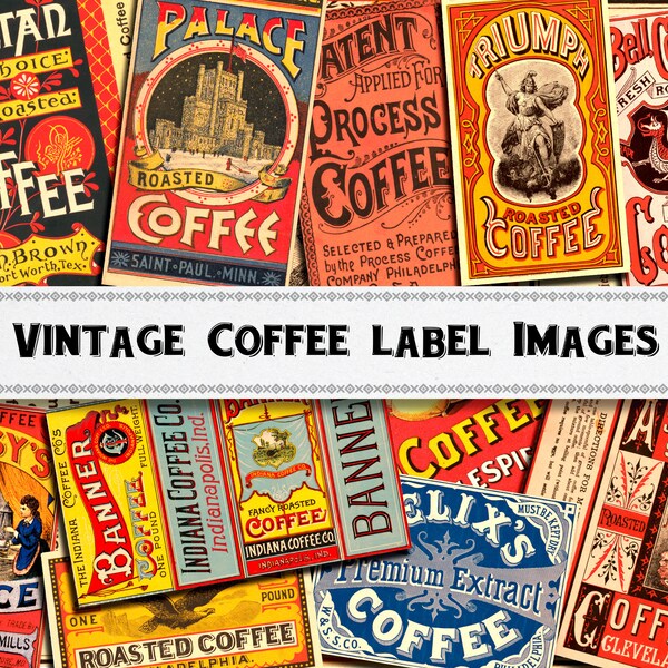 Vintage Coffee Label - Etsy