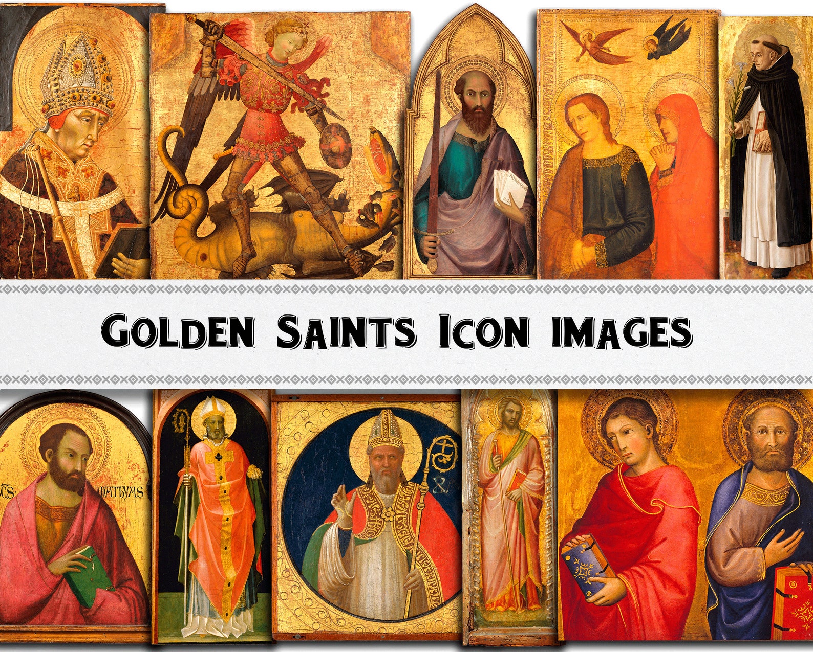 Gold Icons of Saints Images / Digital Download / Commercial - Etsy